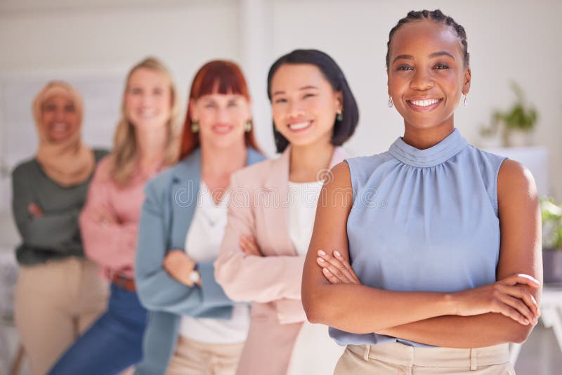 Portrait Diversity Or Women With Smile Leadership Or Happy Together