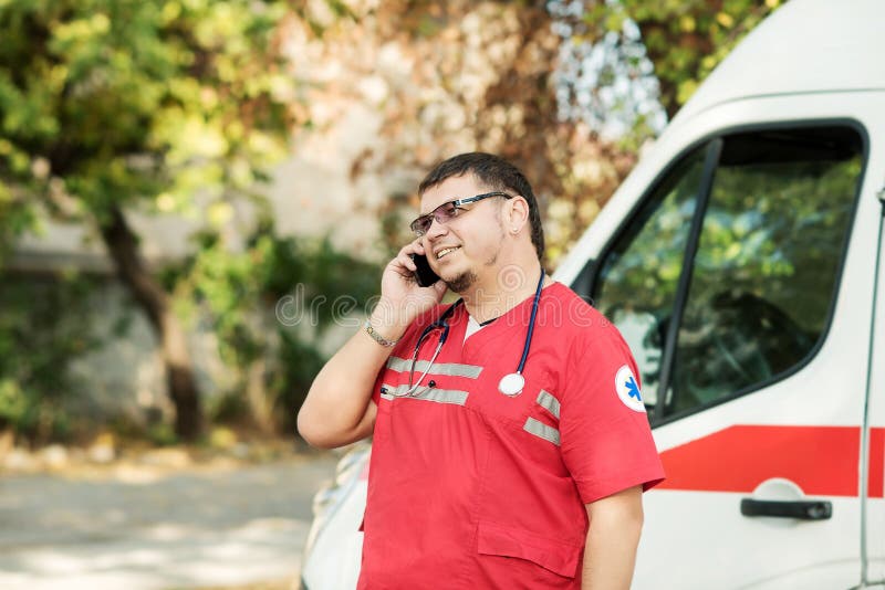 Portrait of a Doctor Ambulance Stock Image - Image of professional ...