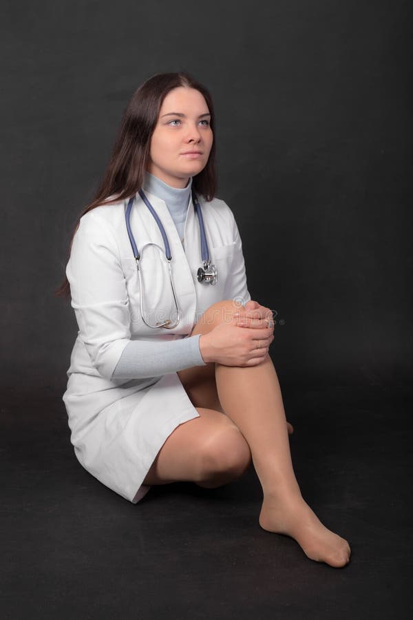 Portrait of a doctor girl stock image. Image of hair - 176316857