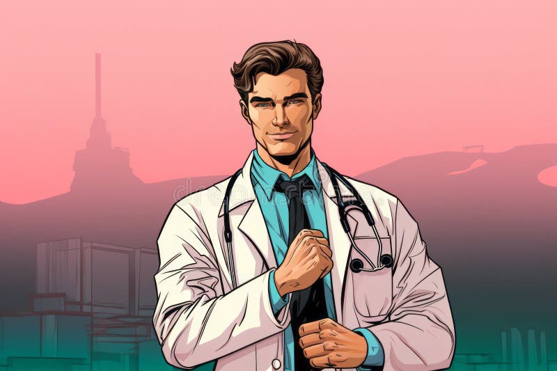 Portrait of a Doctor with a Stethoscope Stock Photo - Image of office ...