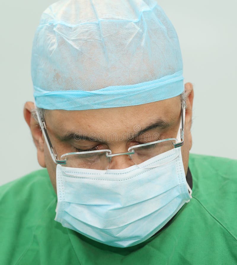 Portrait of a Doctor during the Surgery Stock Image - Image of doctor ...