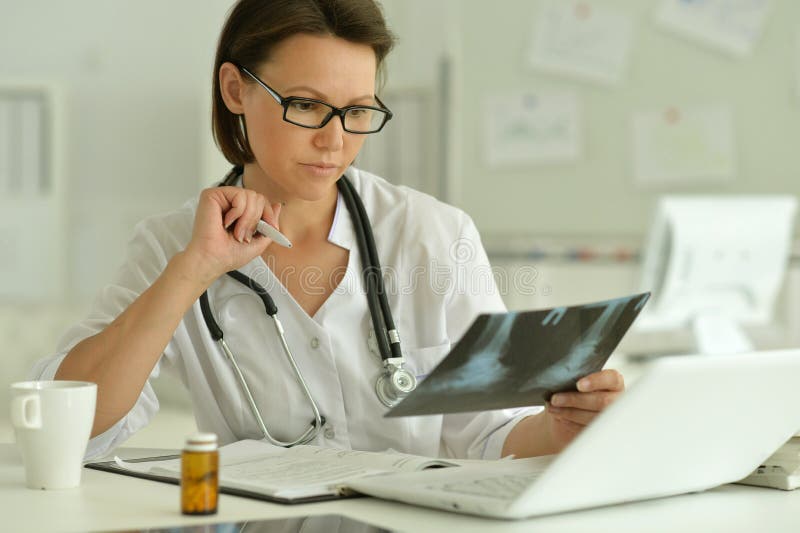 Portrait of Doctors at Work in Hospital Stock Image - Image of nice ...