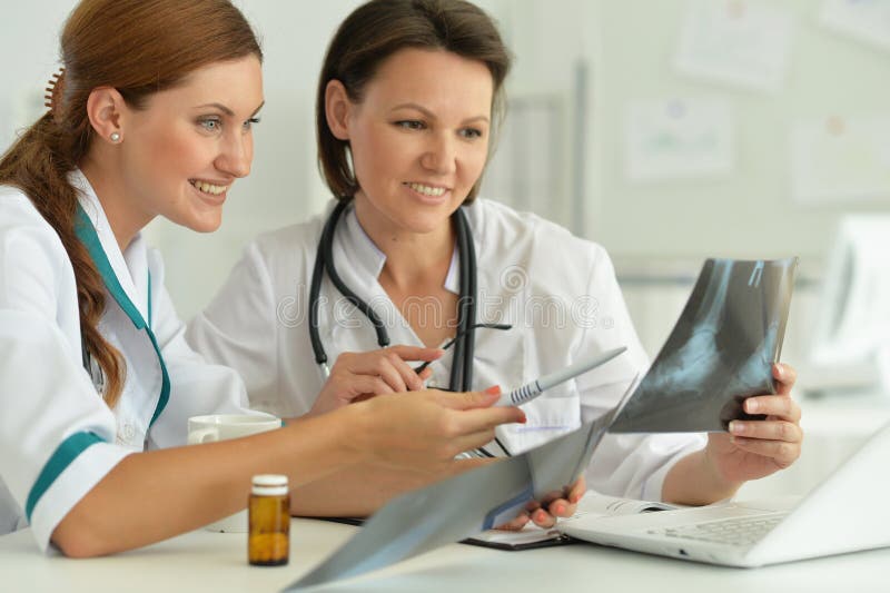 Portrait of Doctors at Work in Hospital Stock Image - Image of people ...