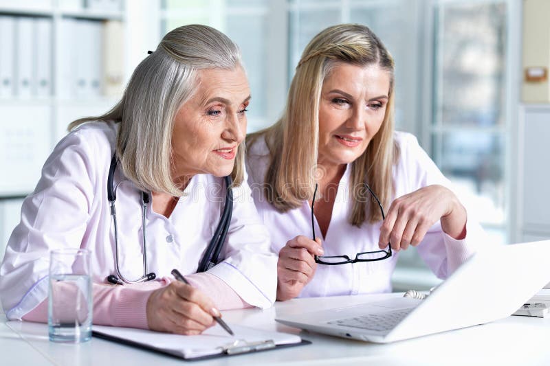 Portrait of Doctors at Work in Hospital Stock Image - Image of health ...