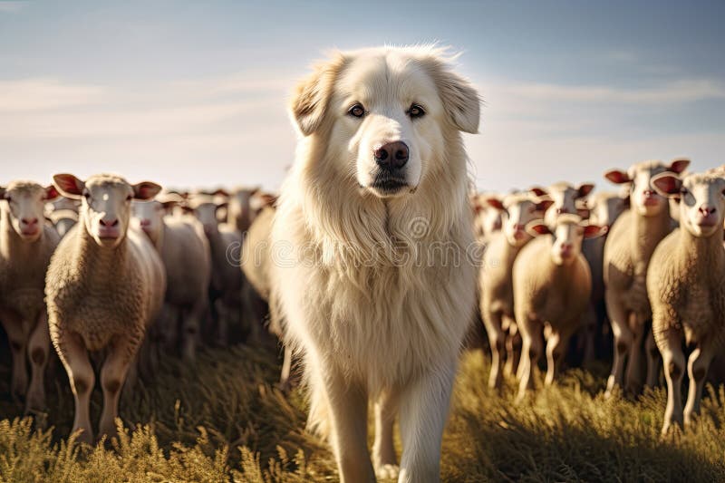 Dog Herding Sheep stock illustration. Illustration of standing - 346283922