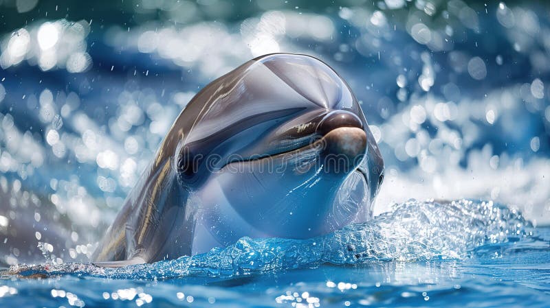 Portrait of Dolphin Cute Face Stock Photo - Image of tropical, tooth ...