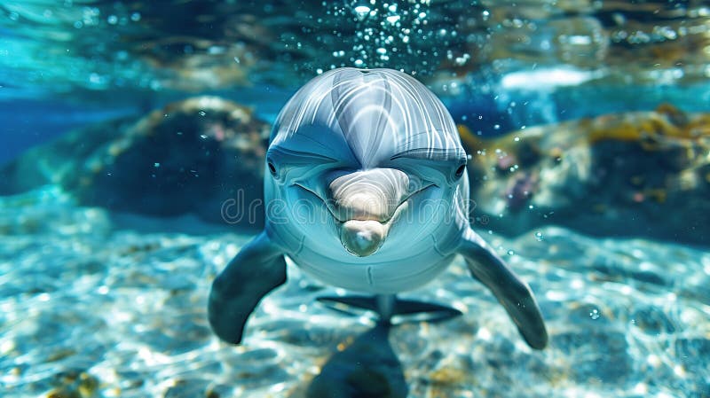 Portrait of Dolphin Cute Face Stock Image - Image of mammal, vacation ...