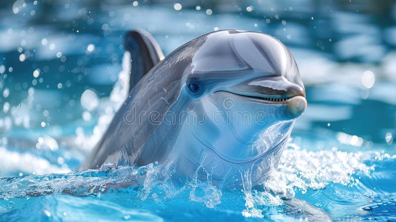 Portrait of Dolphin Cute Face Stock Photo - Image of animals, aquarium ...