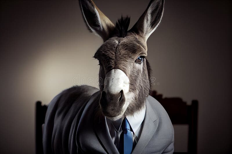 Portrait of a Donkey Dressed in a Formal Business Suit,generative Ai ...