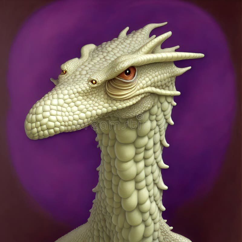 Portrait of a Dragon. Digital Illustration Stock Illustration ...