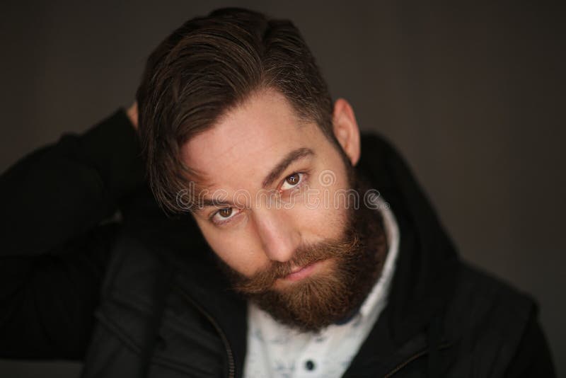 Portrait of a Dramatic Expressive Man Stock Photo - Image of human ...