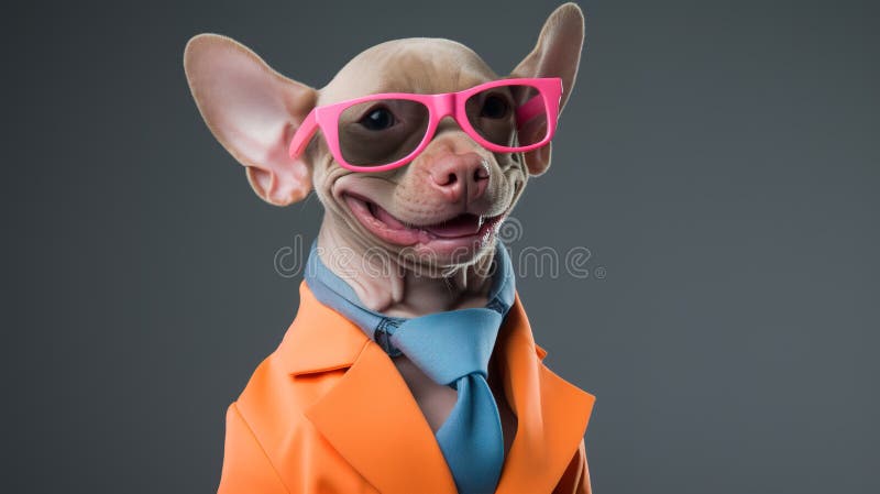 Portrait Of A Dressed Sphynx Cat Funny Portrait Sphynx Cat Stock Illustration Illustration Of