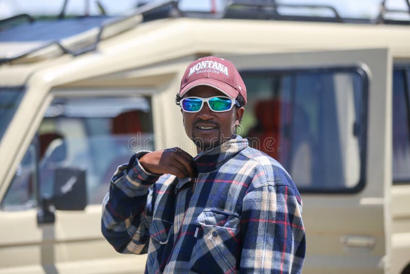 Portrait of a Driver in the African Savannah 03 22 2017 Editorial ...