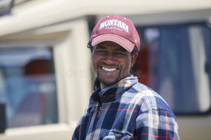 Portrait of a Driver in the African Savannah 03 22 2017 Editorial Stock ...