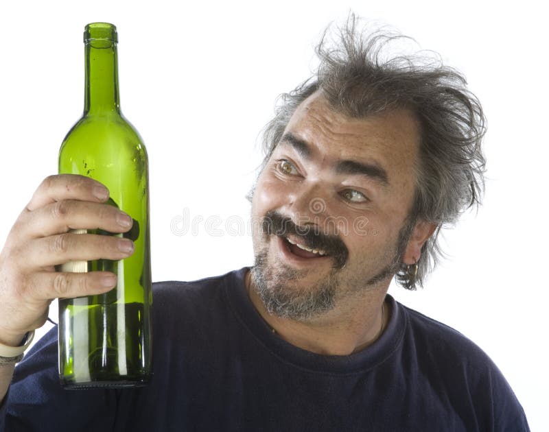 Portrait of a drunk man stock image. Image of booze, jeans - 6864771