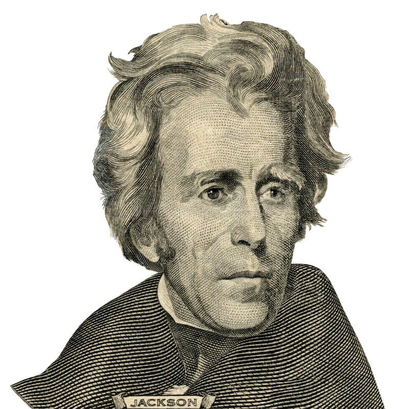 Portrait Du Président Andrew Jackson. (Chemin De Coupure) Illustration ...