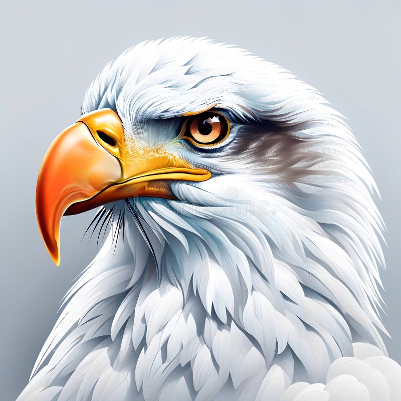 Portrait of an Eagle. Realistic Illustration of an Eagle Stock ...