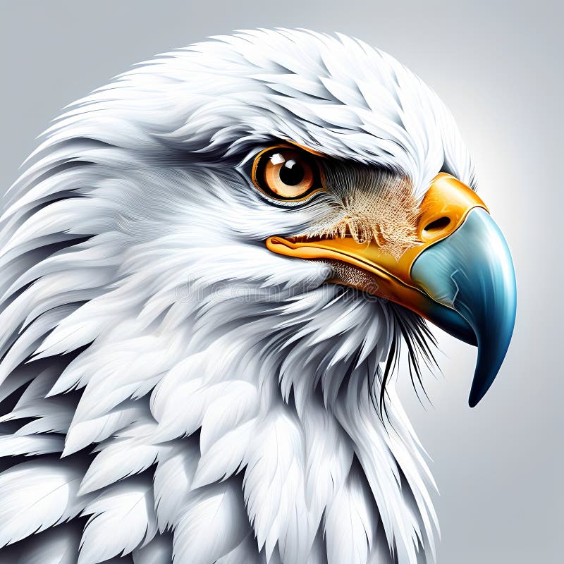 Portrait of an Eagle. Realistic Illustration of an Eagle Stock ...