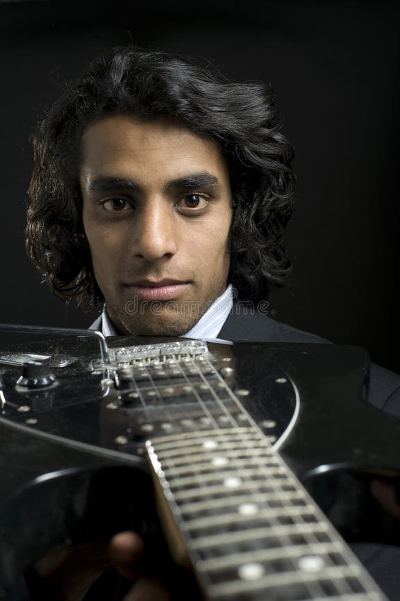 Portrait eines Musikers stockbild. Bild von kreativität - 16827485