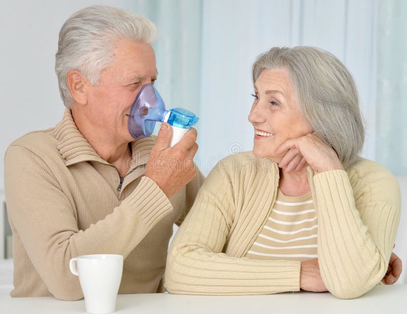 Close Up Portrait of People Making Inhalation Stock Photo - Image of ...