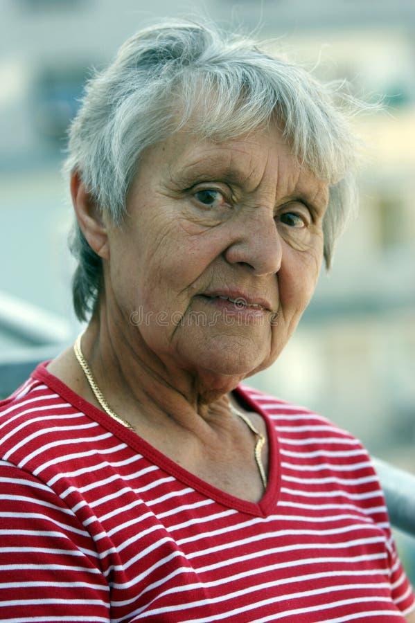 Portrait of an Elderly Lady, Mrs. Stock Image - Image of life, pension ...
