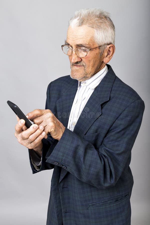 Portrait of an Expressive Old Man with Hat Stock Photo - Image of suit ...