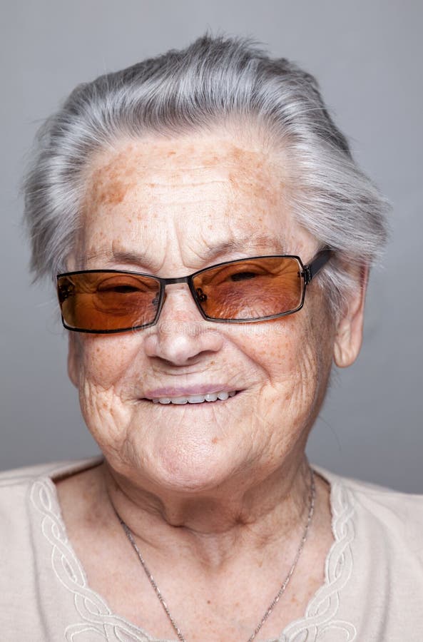 Portrait of an Elderly Woman Stock Photo - Image of emotions, care ...