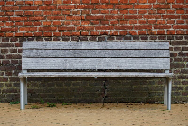 Portrait of an Empty Bench in the City Stock Image - Image of bench ...