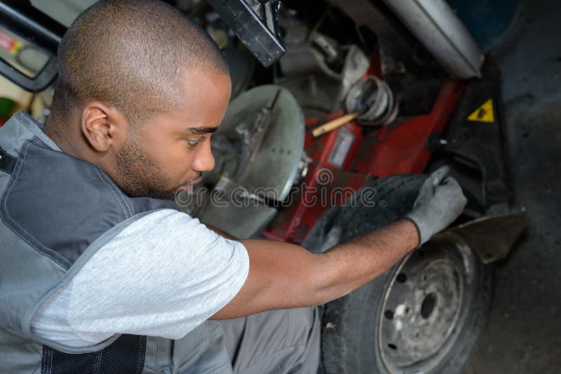 Portrait engine mechanic stock photo. Image of malfunction - 201722004