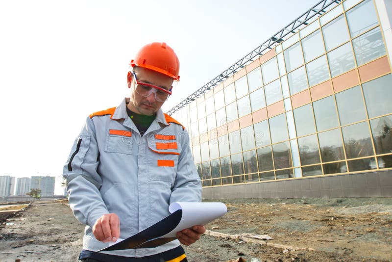 Portrait of an Engineer or Builder. Stock Photo - Image of architect ...