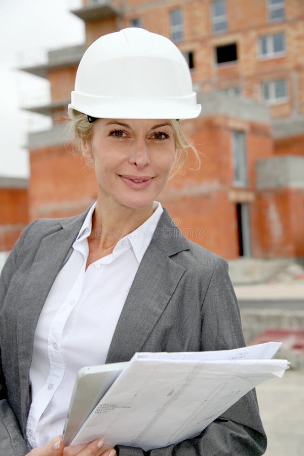 Portrait of Engineer on Construction Site Stock Image - Image of site ...