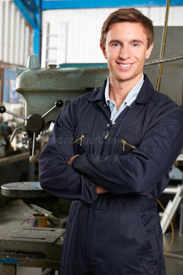 Engineer in Factory Using Digital Tablet Stock Photo - Image of ...