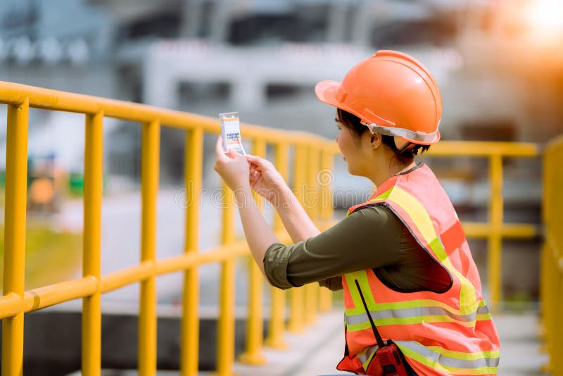 Portrait Engineer Under Inspection and Checking Construction Process ...
