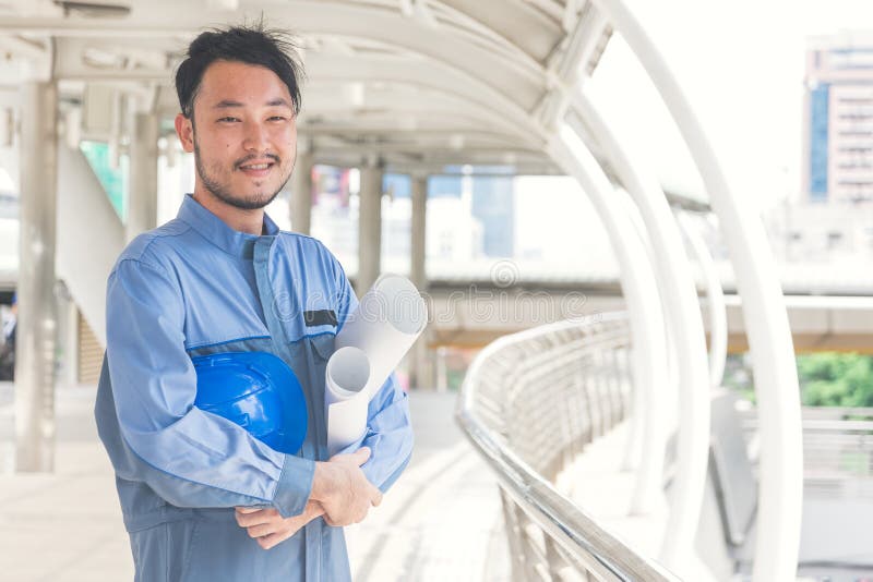 Portrait of an Engineer at Work Stock Image - Image of handsome, heavy ...