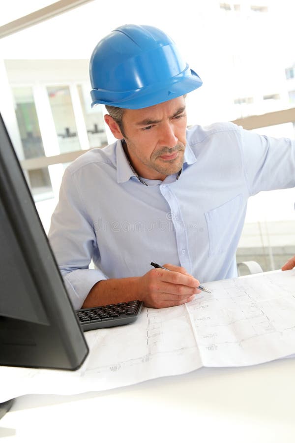 Portrait of Engineer at Work Stock Photo - Image of hair, engineering ...