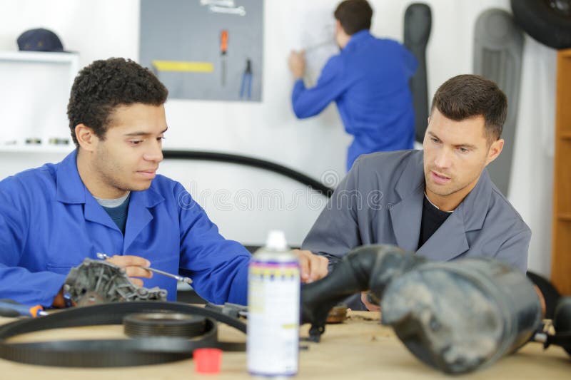 Portrait Engineering Student with Teacher Stock Image - Image of ...