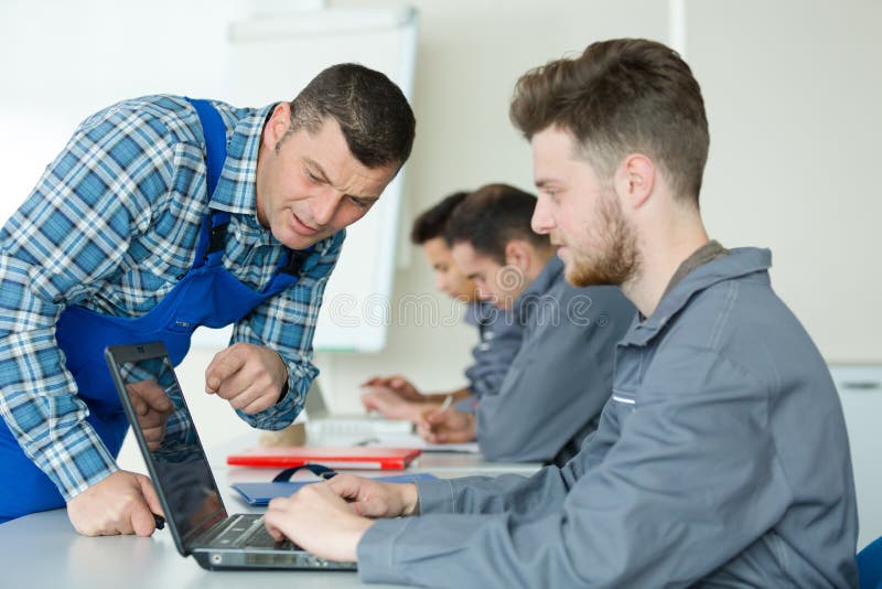 Portrait Engineering Students in Classroom Stock Image - Image of ...