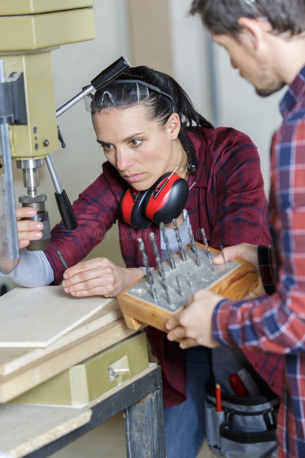 Portrait Engineers Using Milling Machine Stock Image - Image of ...