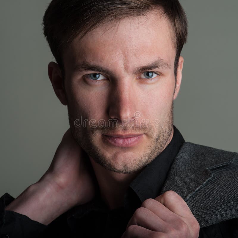 Portrait of an Enterprising Businessman Stock Photo - Image of close ...