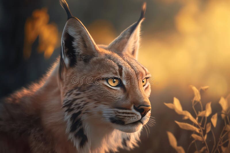 Beautiful Lynx in the Light of the Sun. Stock Photo - Image of sunshine ...