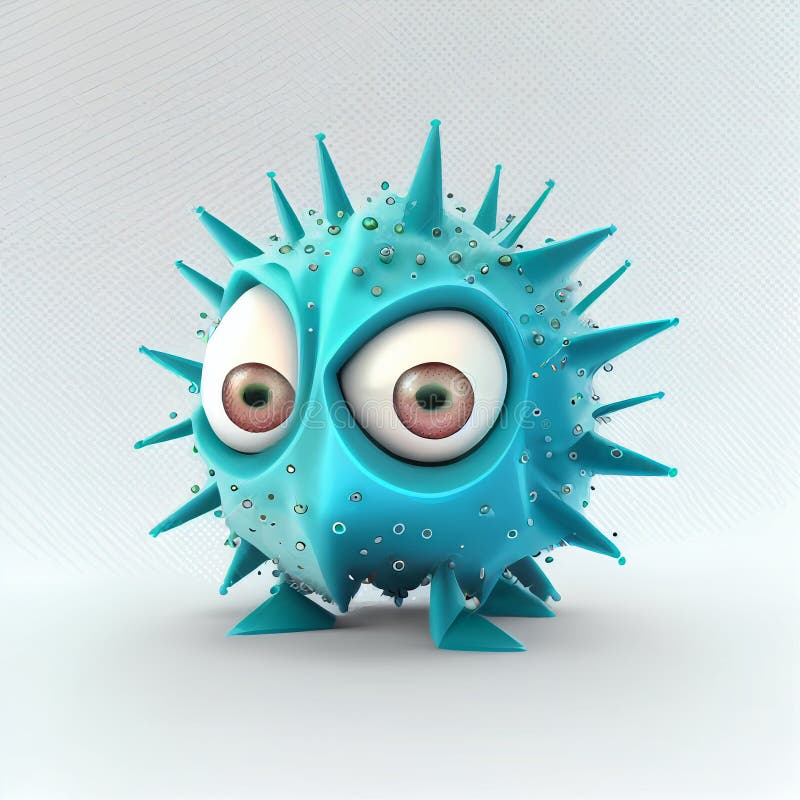 Portrait of an Evil Disease Virus. AI Generated. Stock Illustration ...