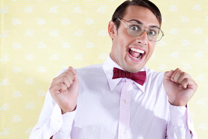 Portrait of Excited Goofy Man Stock Photo - Image of humor, casual ...