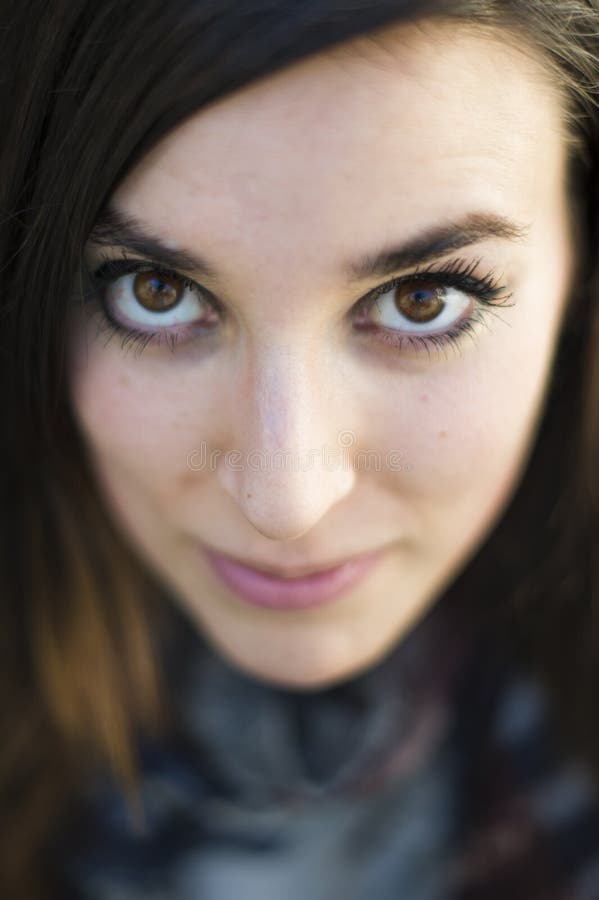 Portrait Face of Real Beautiful Woman. Stock Photo - Image of hipster ...