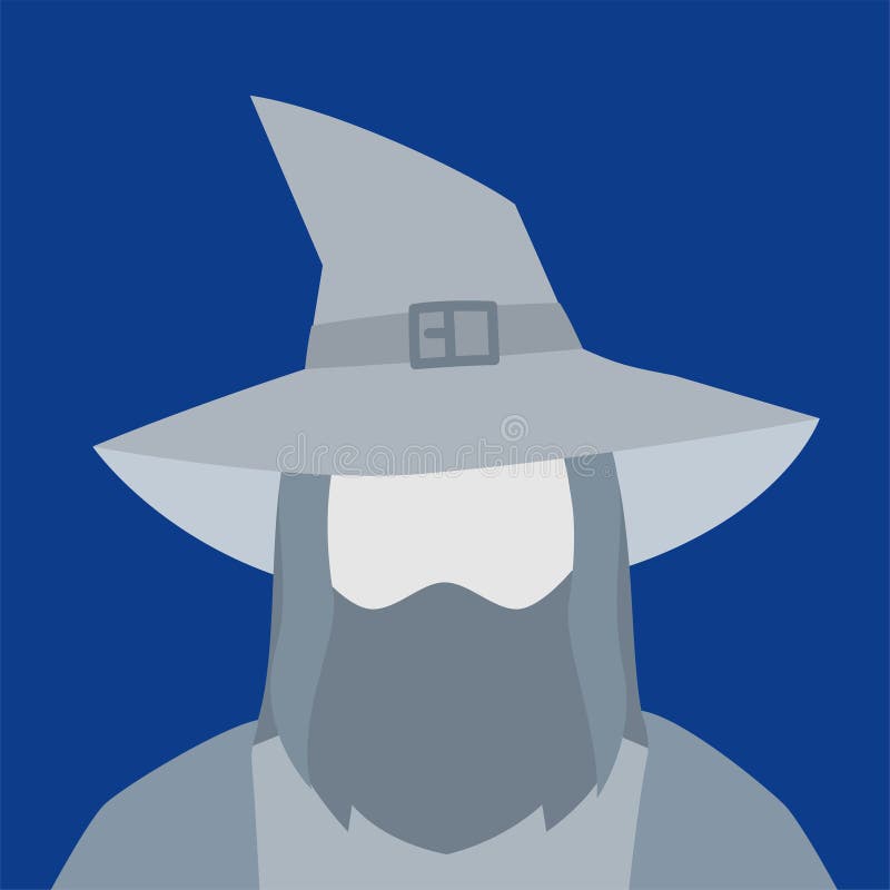 Portrait of the Faceless Wizard. Isolated Vector Illustration Stock ...