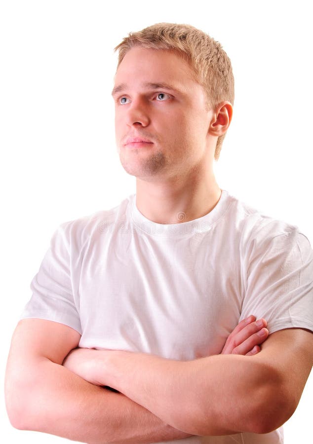 Young Man Thinking stock image. Image of teenager, young - 27341207