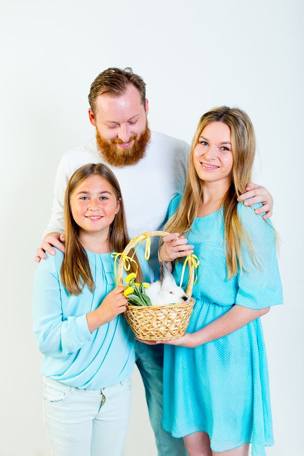 Family celebrating easter stock photo. Image of mother - 104492120