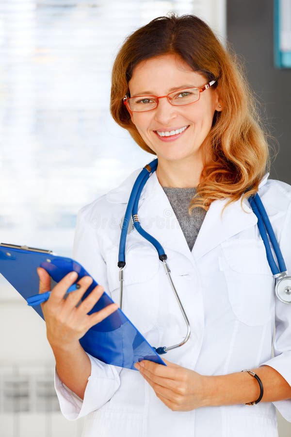 Portrait of family doctor stock image. Image of examining - 46709847