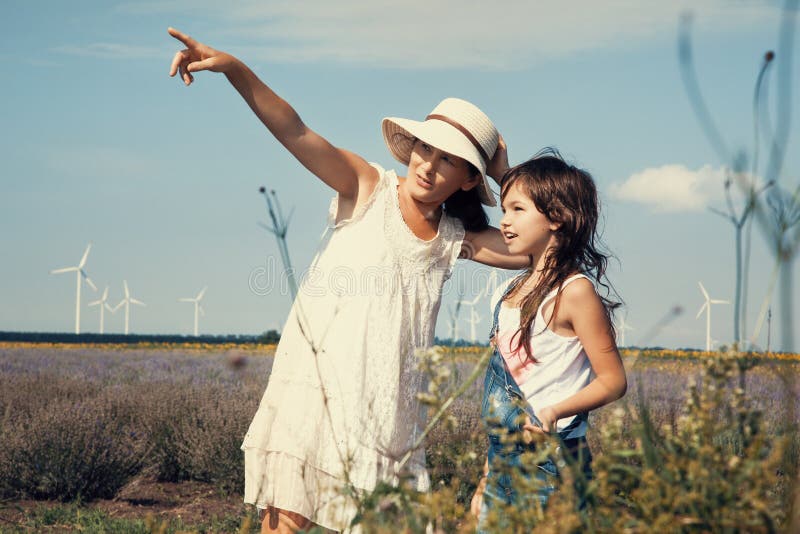 Portrait of a Family that Has a Rest on the Nature Stock Photo - Image ...