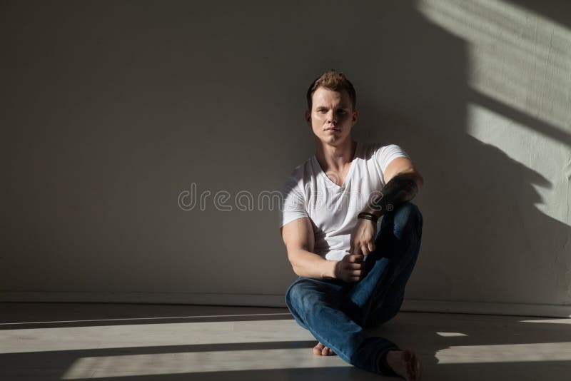 Portrait of a Fashionable Handsome Strong Young Man Stock Image - Image ...