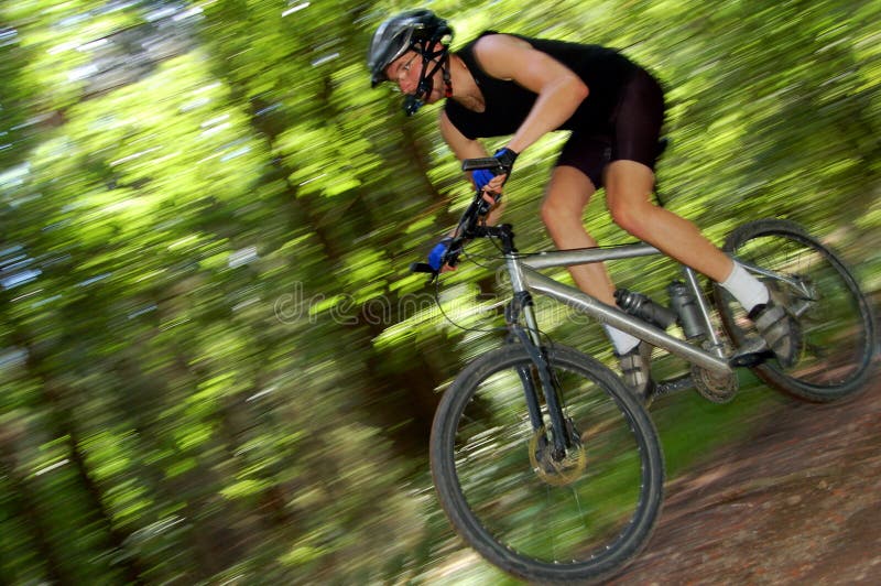 Portrait of Fast Moving Cyclist Stock Photo - Image of outdoor, contour ...